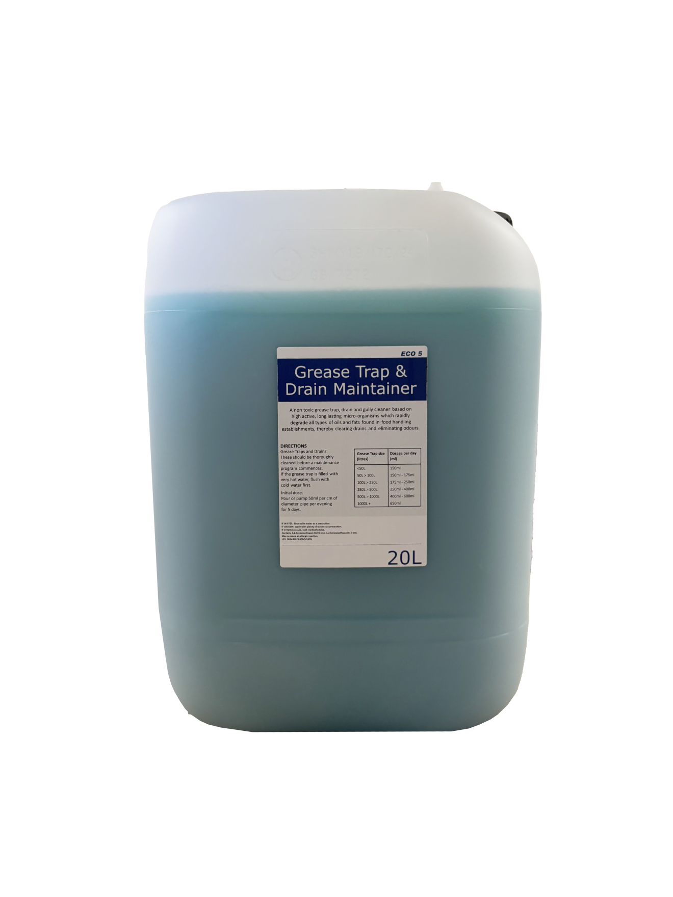 Grease Trap Cleaner & Drain Maintainer 20 Litres - The Grease Trap Store